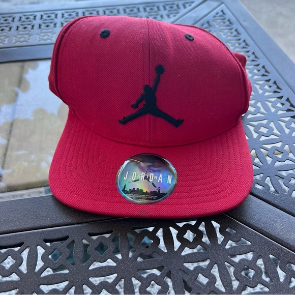 Jordan | Accessories | Jordan Jumpman Adjustable Cap Red With Black ...